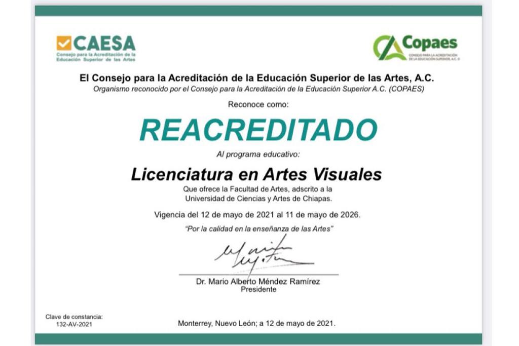 Licenciatura en Artes Visuales, una carrera de calidad